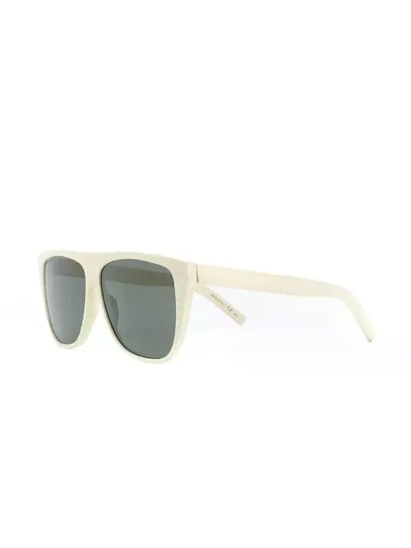 Saint Laurent Snakeskin Effect Square Sunglasses