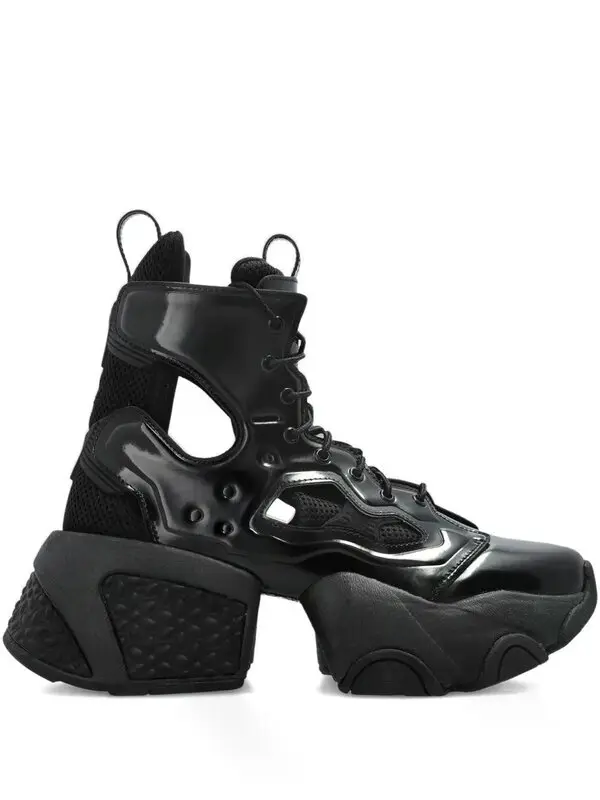 Noir Kei Ninomiya X Comme Des Garçons Cut-out Platform Sneakers