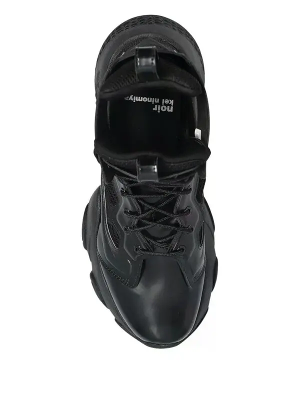 Noir Kei Ninomiya X Comme Des Garçons Cut-out Platform Sneakers