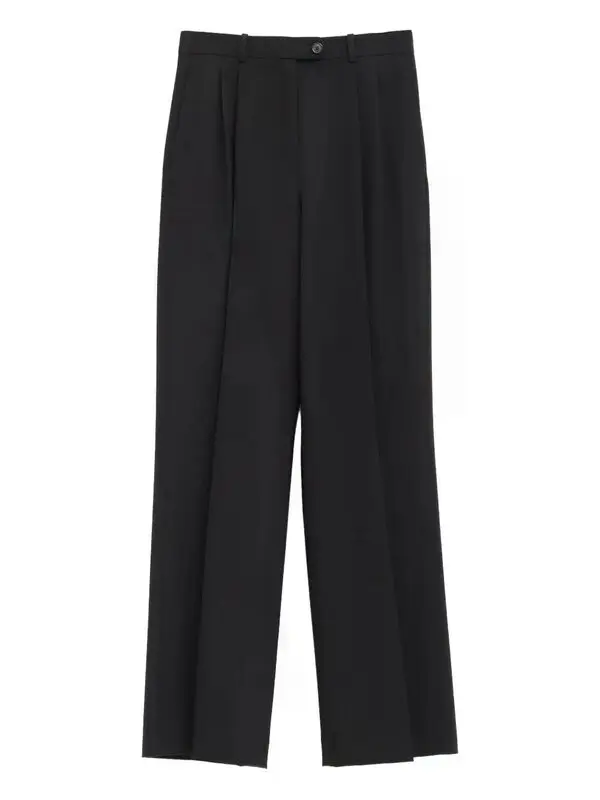 THE ROW Belt Loops Pleats Trousers - Black