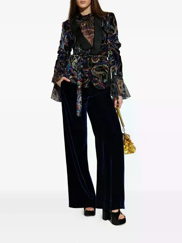 Etro Textured Trousers - Blue