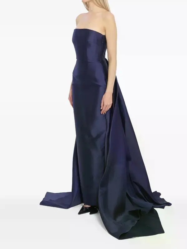 Solace London Imani Maxi Strapless Dress - Blue