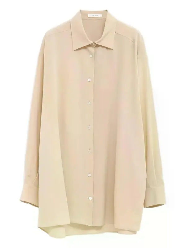THE ROW Button Round Hem Top