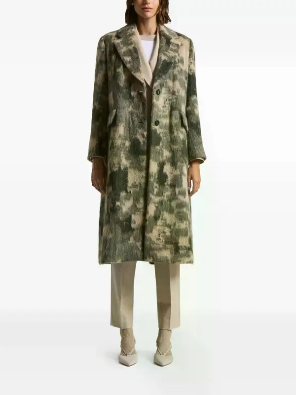 Peserico Patterned Buttoned Coat