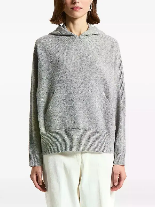 Peserico Hooded Ribbed Knitwear
