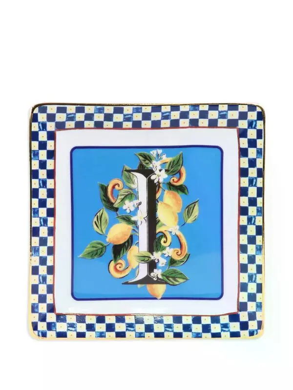 BACI MILANO Check-pattern Decorative Tray