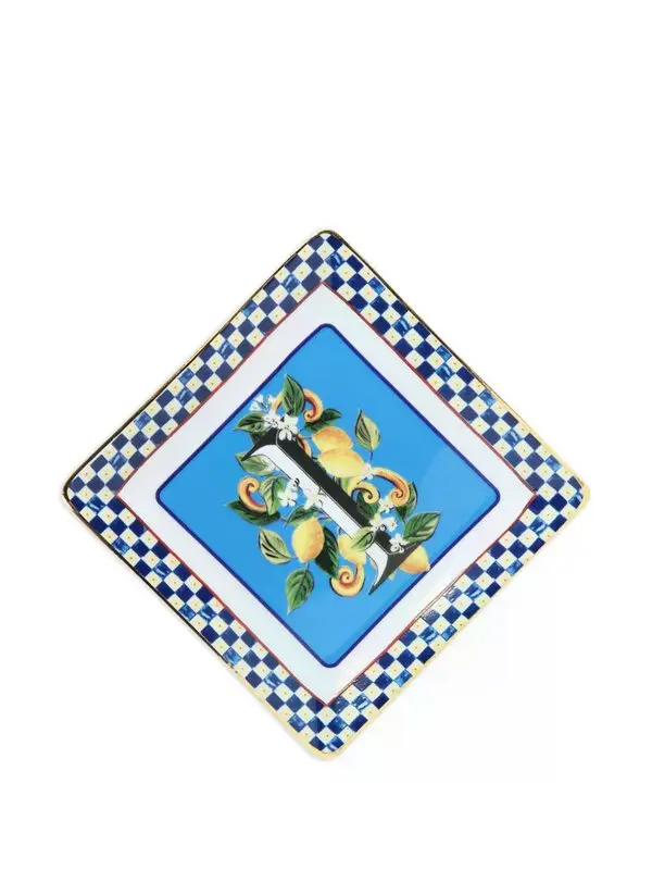 BACI MILANO Check-pattern Decorative Tray