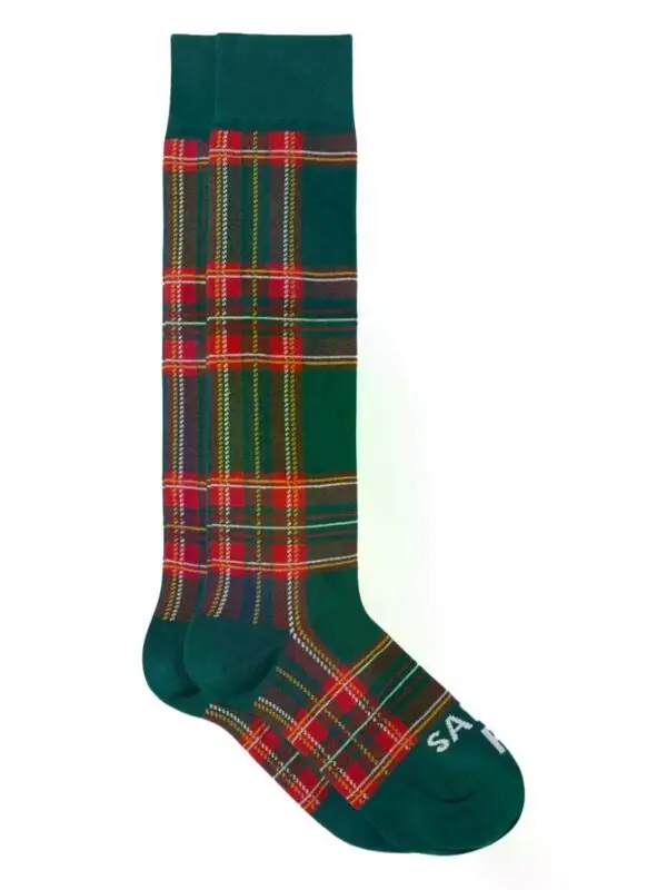 MC2 SAINT BARTH Sox Tartan Logo Socks - Green