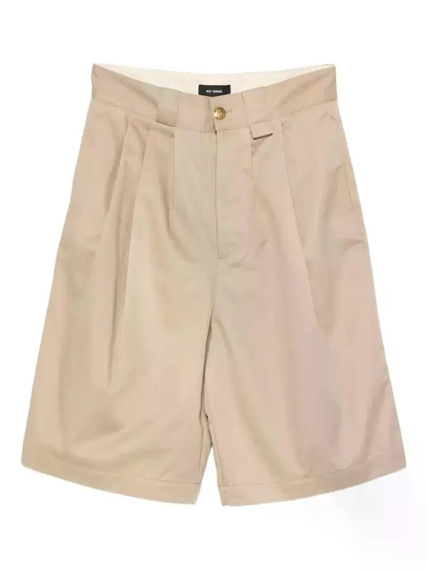 WILLY CHAVARRIA Pleated Shorts - Neutrals