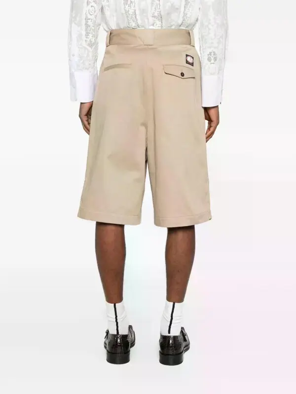 WILLY CHAVARRIA Pleated Shorts - Neutrals