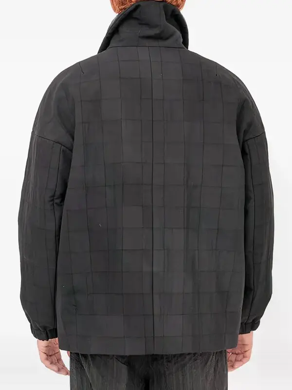 FORME D'EXPRESSION Padded Check Pattern Bomber Jacket