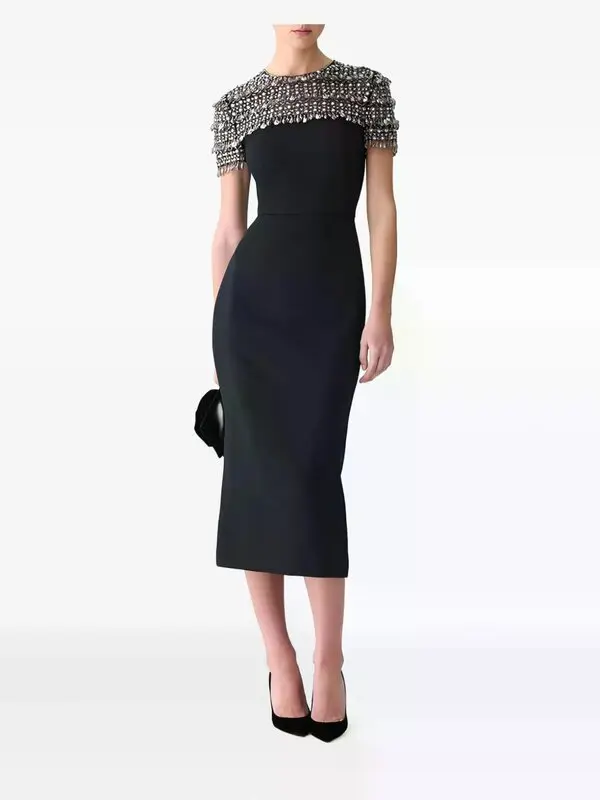 Carolina Herrera Embellished Midi Dress
