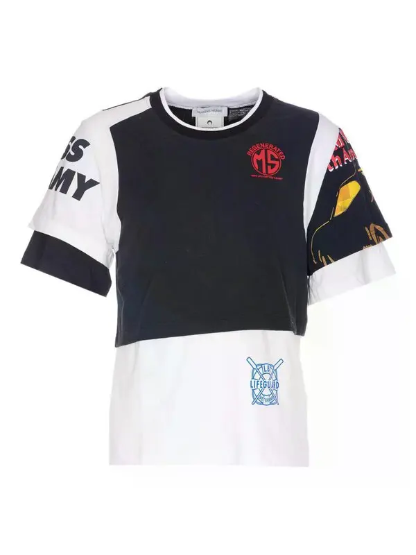 MARINE SERRE Layered Printed T-shirt - White