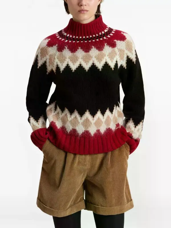 Woolrich Fair Isle Patterned Sweater - Black