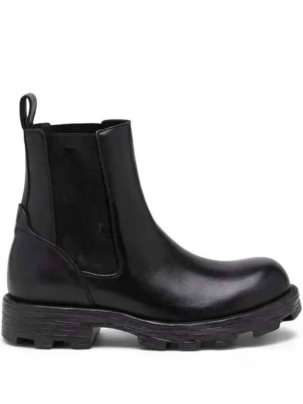 DIESEL® Leather Chelsea Boots - Black