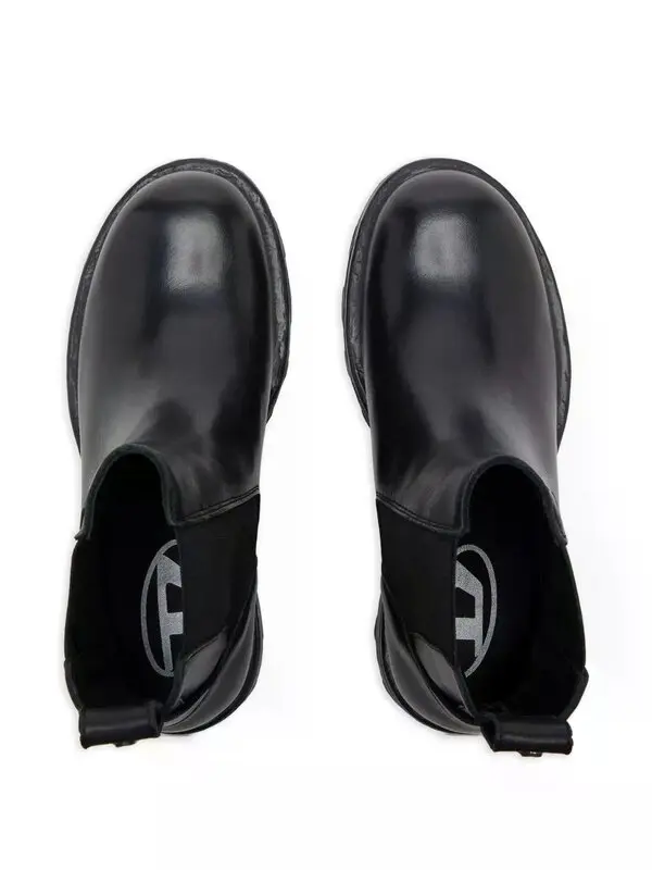 DIESEL® Leather Chelsea Boots - Black
