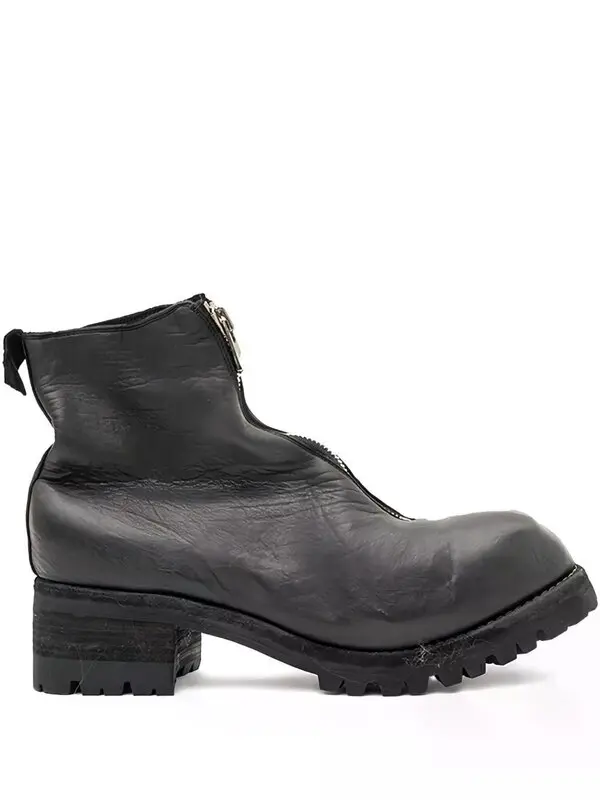 Guidi Front-zip Boots - Black