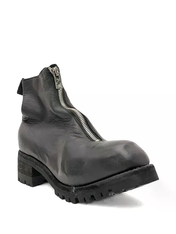 Guidi Front-zip Boots - Black