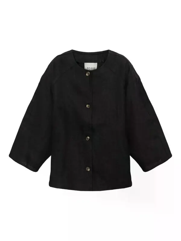 Posse Olivia Buttoned Top - Black
