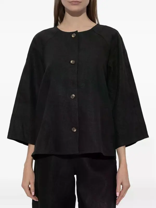 Posse Olivia Buttoned Top - Black