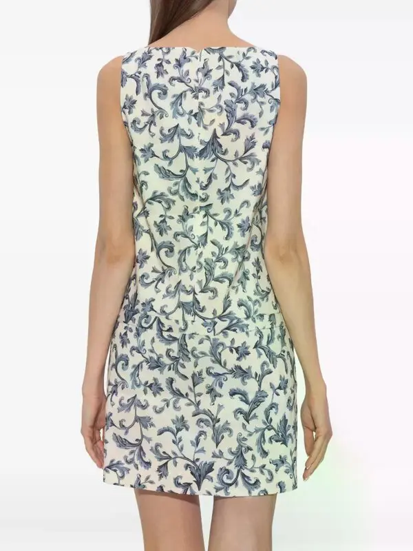 Posse Rue Baroque-print Mini Dress - White