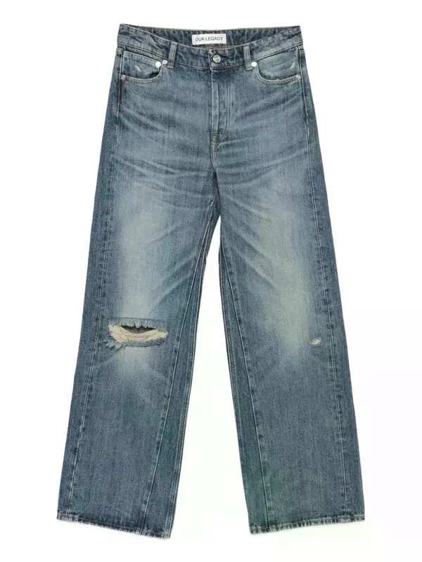 Our Legacy Ripped-detail Trousers