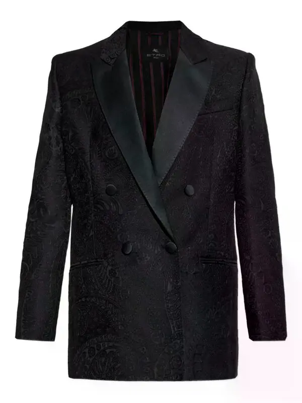 Etro Double-breasted Paisley Blazer