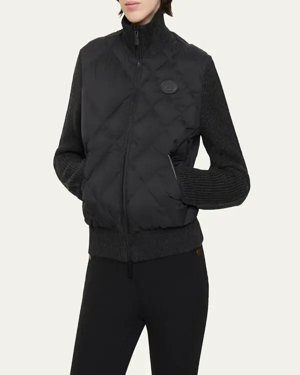 Burberry Quilted Knit Jacket - Black