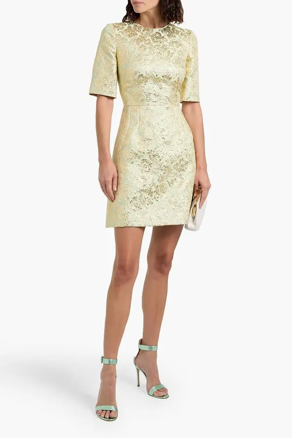 Dolce & Gabbana Metallic Brocade Mini Dress