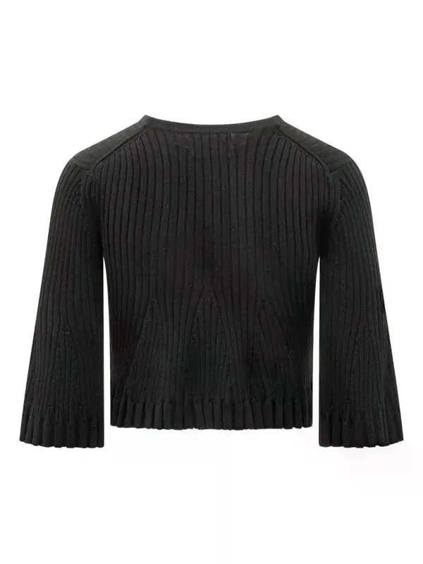 Loulou De Saison Ammi Ribbed Knit Top - Black