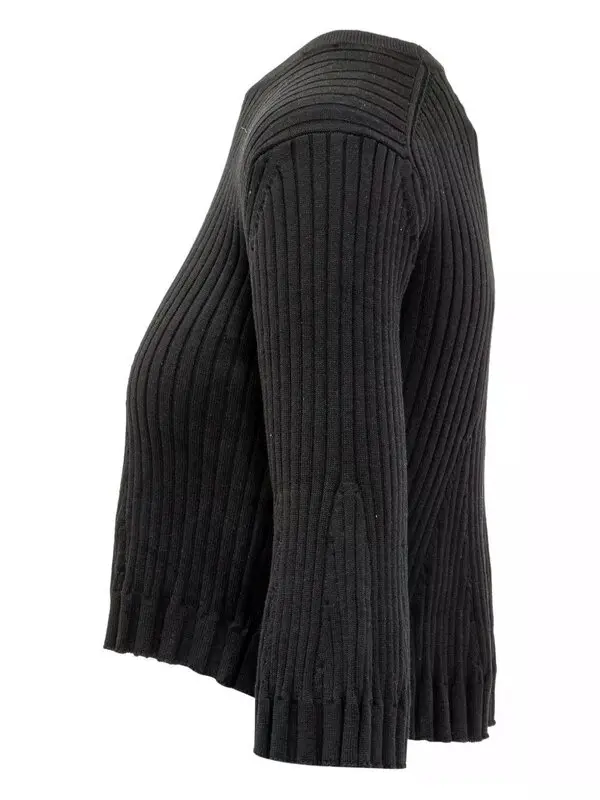 Loulou De Saison Ammi Ribbed Knit Top - Black