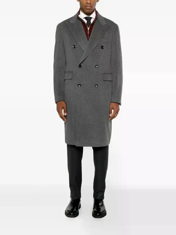 Tagliatore Double-breasted Pocket Coat - Grey