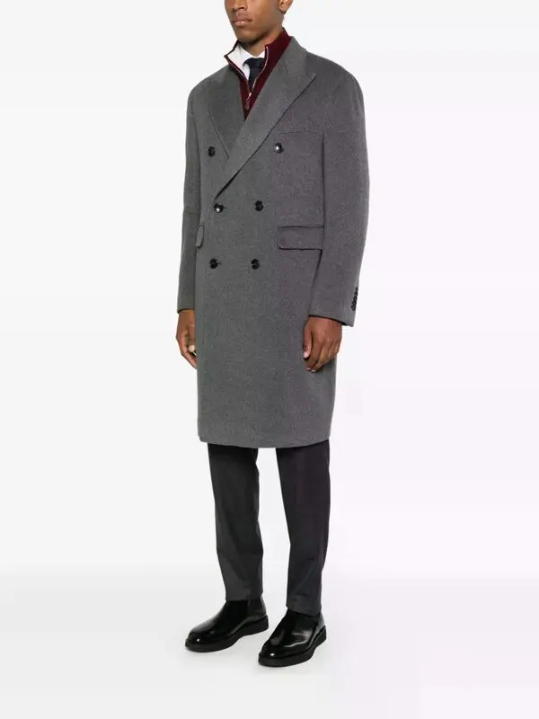 Tagliatore Double-breasted Pocket Coat - Grey