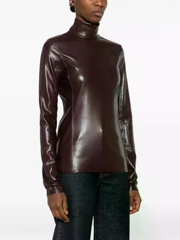 Rabanne Long-sleeve Funnel-neck Top