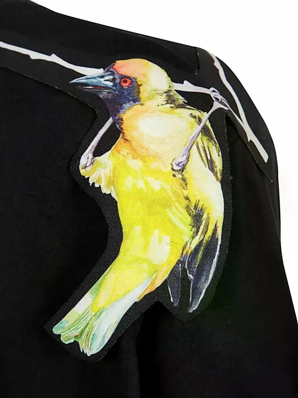 MARIA CALDERARA Bird-appliqué Top