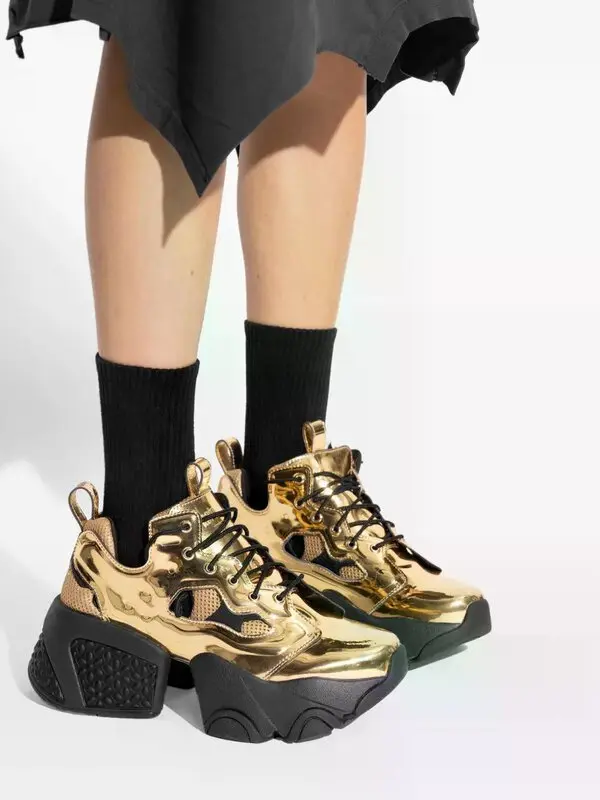 Noir Kei Ninomiya X Comme Des Garçons Cut-out Platform Sneakers