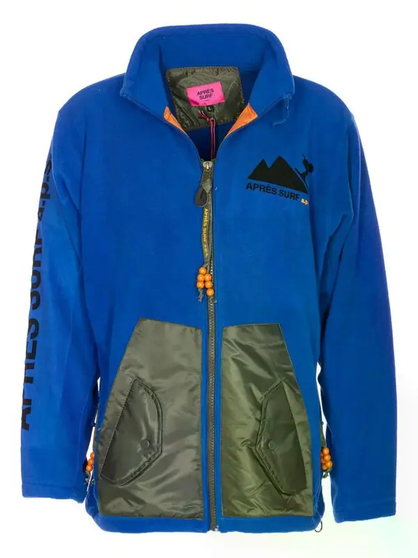PRET A SURF High-neck Zip-up Jacket - Blue