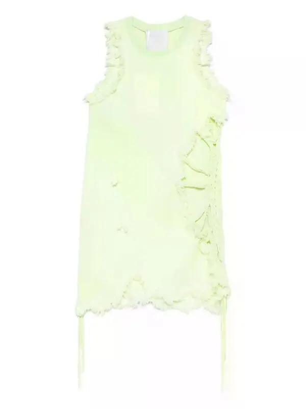 LOULOU Frayed Trim Dress