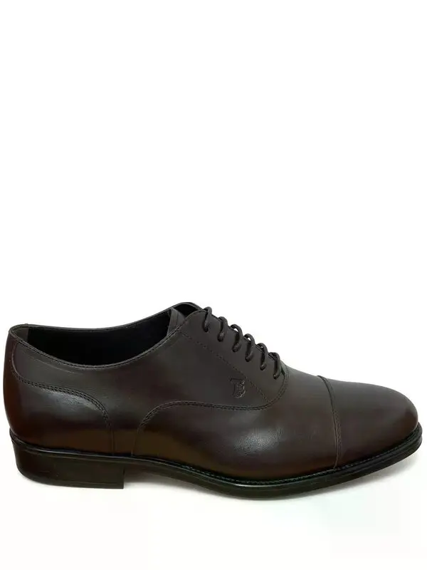TOD'S Cap-toe Leather Oxford Shoes