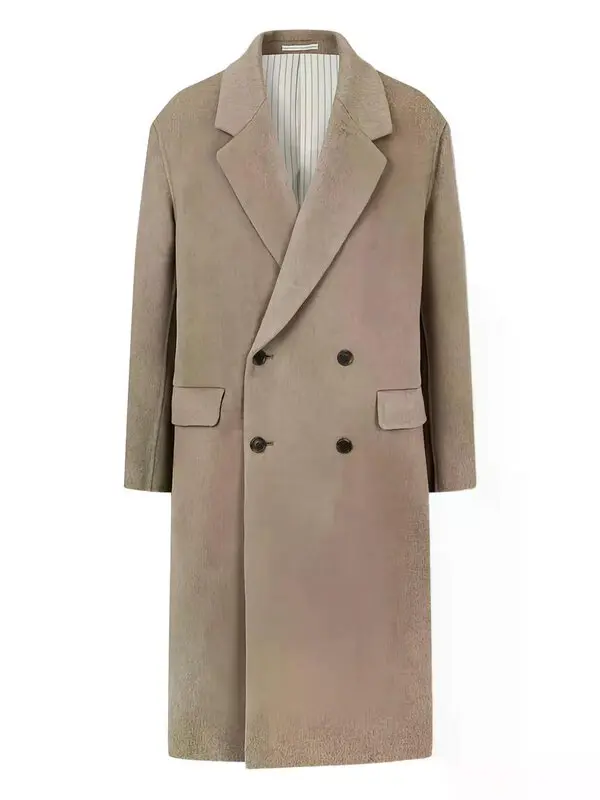 MAN ON THE BOON. Double-breasted Wool-blend Coat