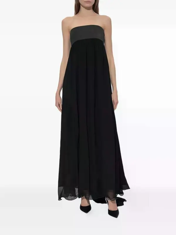 Posse Solene Strapless Maxi Dress - Black