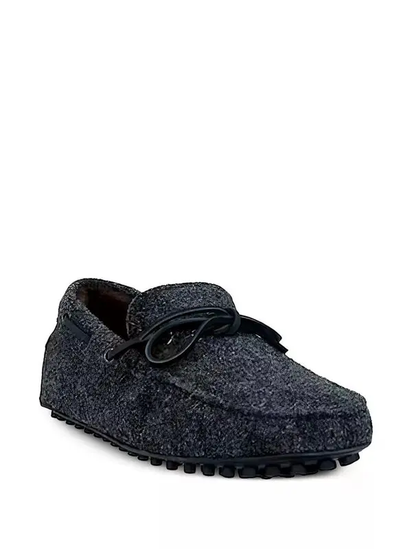 TOD'S Tie-fastening Felted Boat Shoes