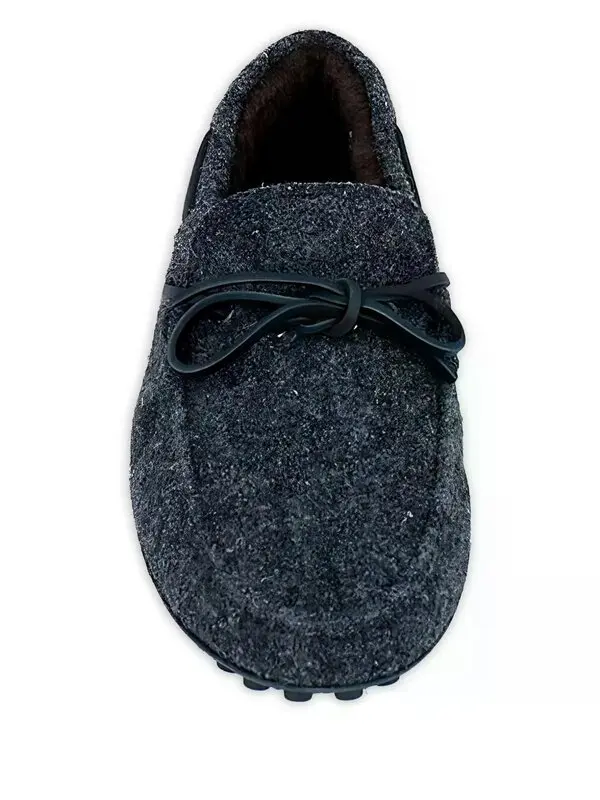 TOD'S Tie-fastening Felted Boat Shoes