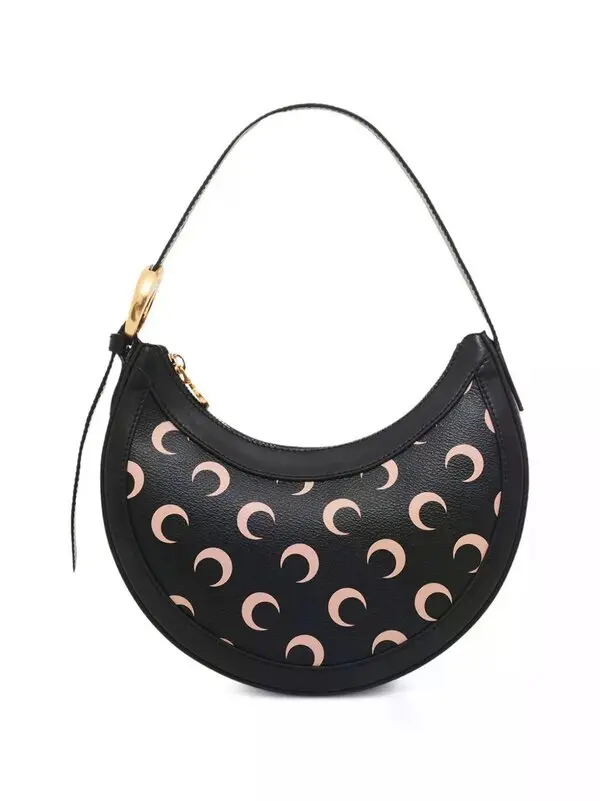 MARINE SERRE Mini Eclips Moon-print Shoulder Bag - Black