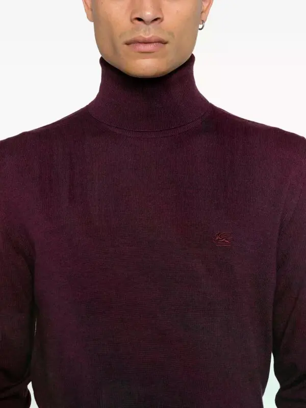 Etro Roll Neck Top - Red