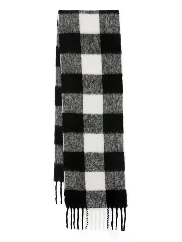 WRSTBHVR Rania Fringed-edge Scarf - Black
