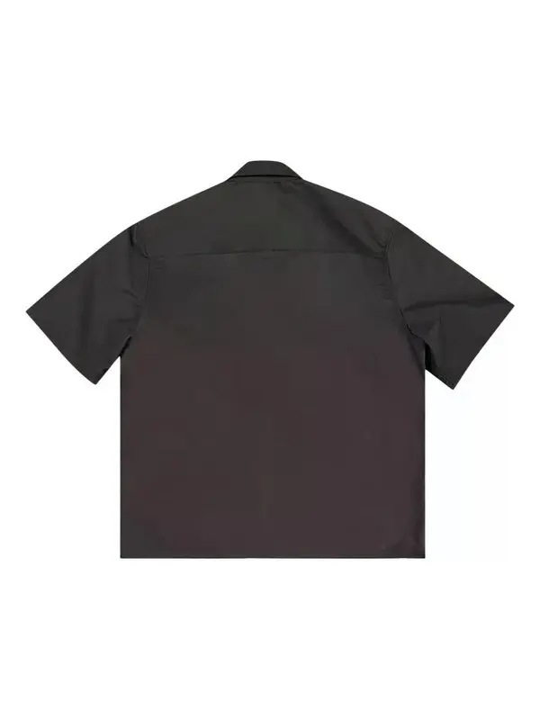 Chrome Hearts Zip-up Leather-pockets Shirt