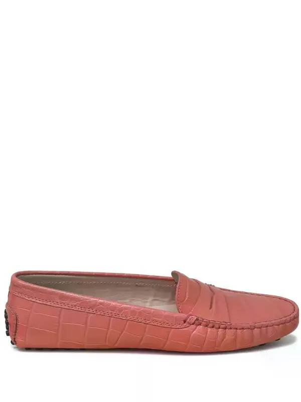 TOD'S Gommini Croc-effect Loafers