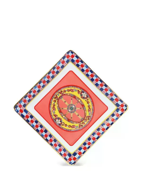 BACI MILANO Floral-pattern Decorative Tray