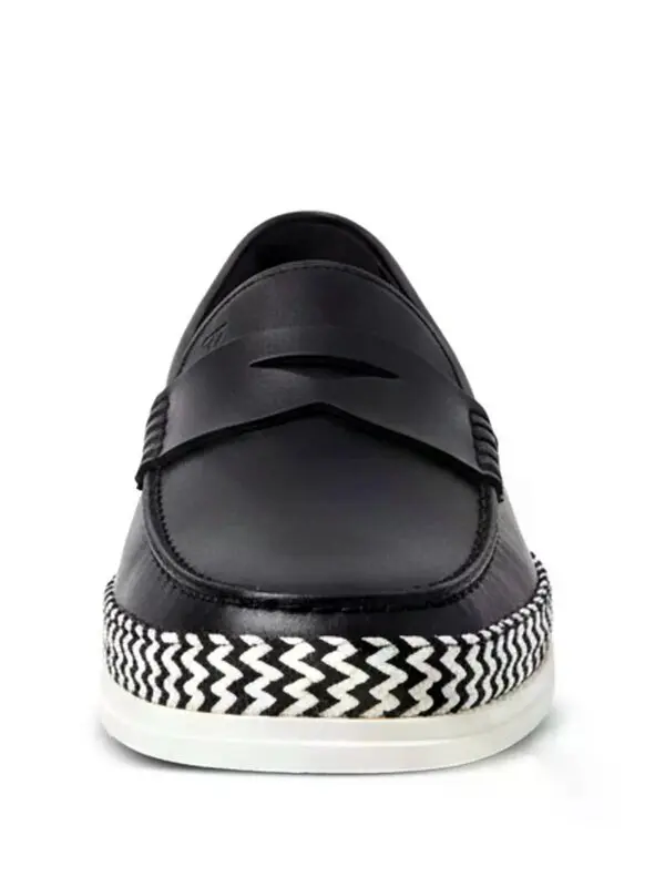 TOD'S Woven-trim Loafers